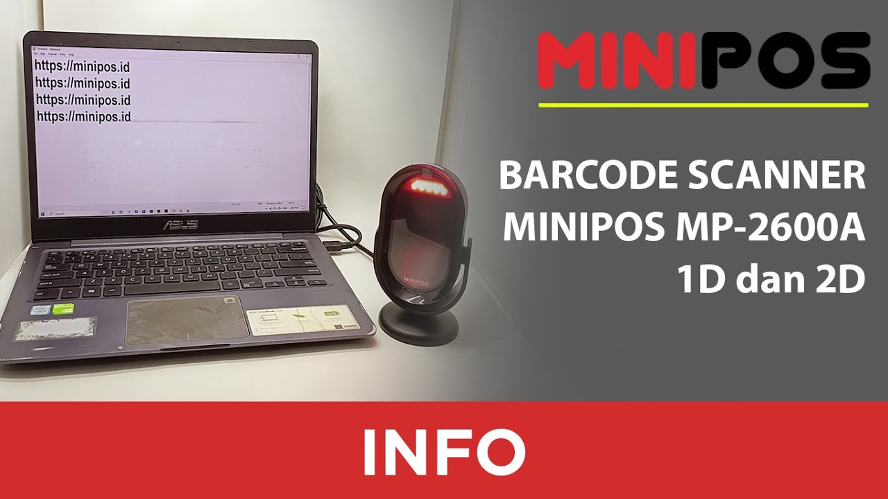 Barcode Scanner 1D dan 2D MINIPOS MP-2600A - YouTube