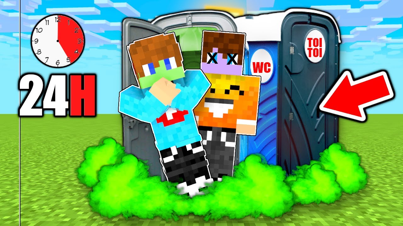 24H w TOALECIE w Minecraft z SmileSlow i Sebek! - YouTube