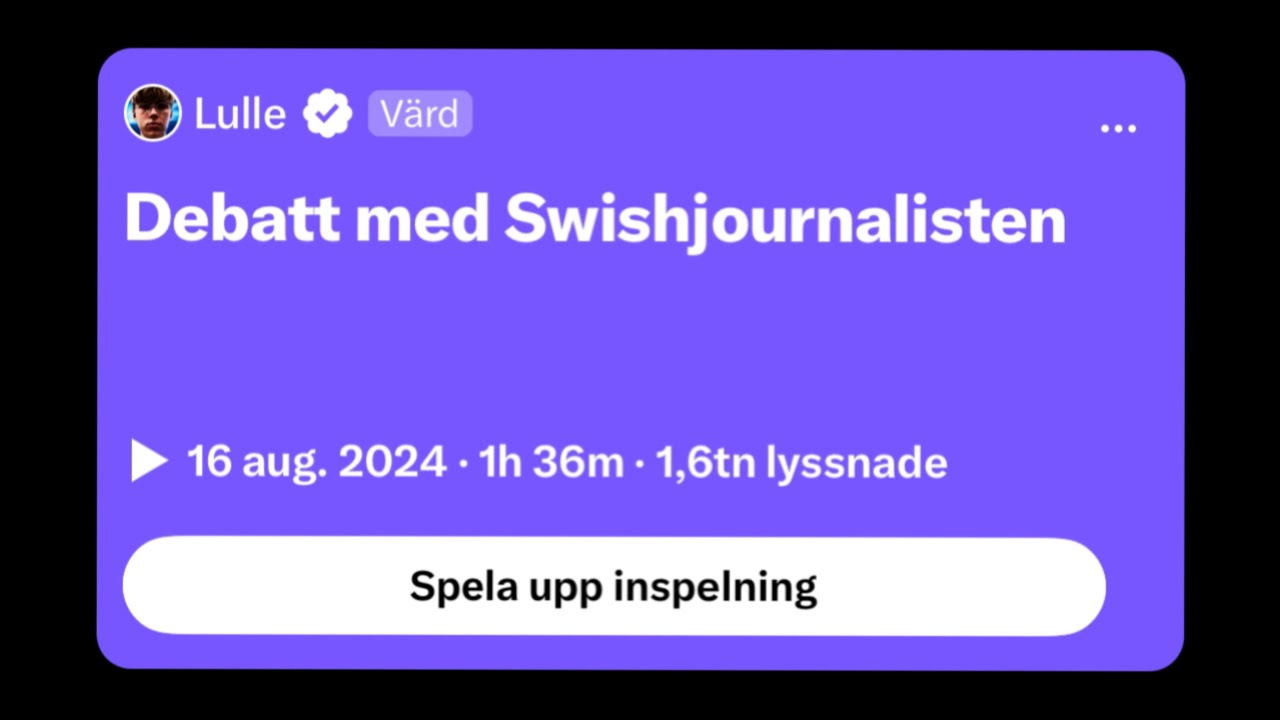 Lulle VS Swishjournalisten (Christian Peterson, Chang Frick, Simon ...