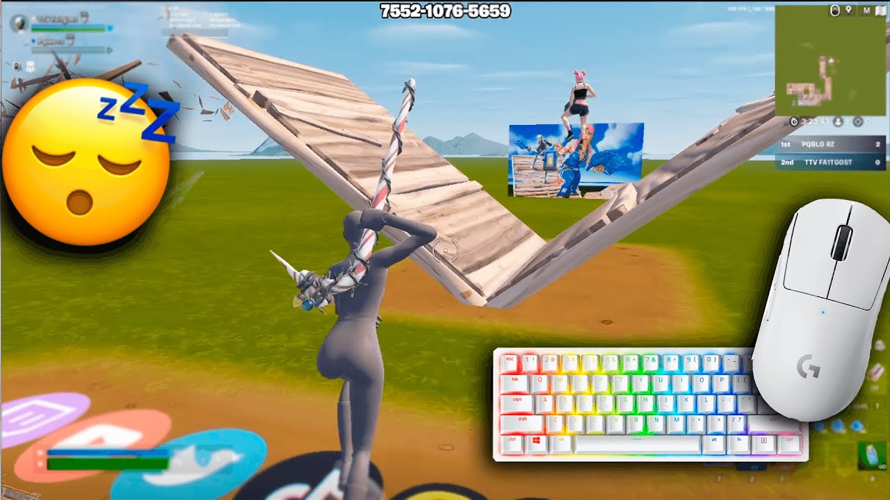 ASMR 😴 1v1 CLIX Build fight gameplay (Fortnite KBM ASMR) - YouTube