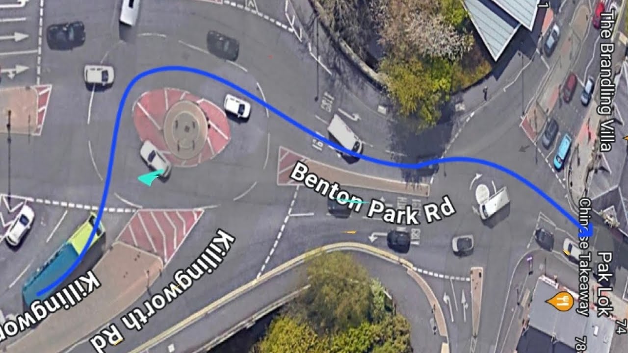 Gosforth test route || south Gosforth Double Roundabout || A189 ...