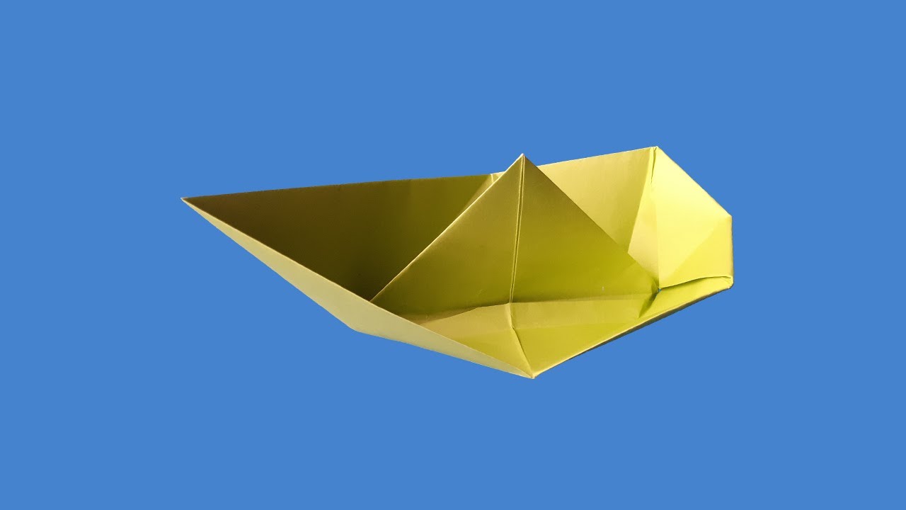 Easy Paper Folding Art (Origami) : How to make a Boat #V5 - YouTube
