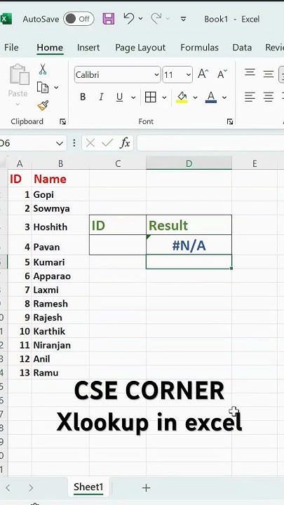 Xlookup in excel #exceltech #excelworld #tutorial #excel #msofficeexcel - YouTube