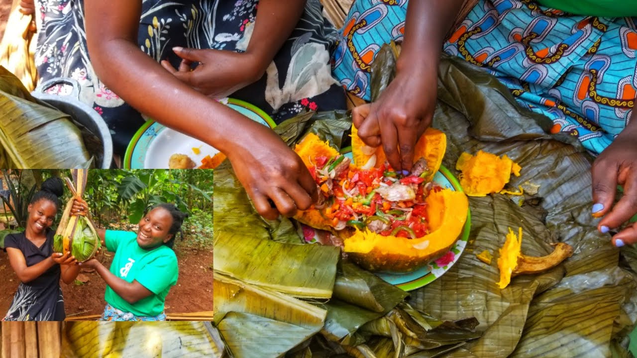 Cooking AN Authentic Traditional Meal (Luwombo) . Village lifestyle ...