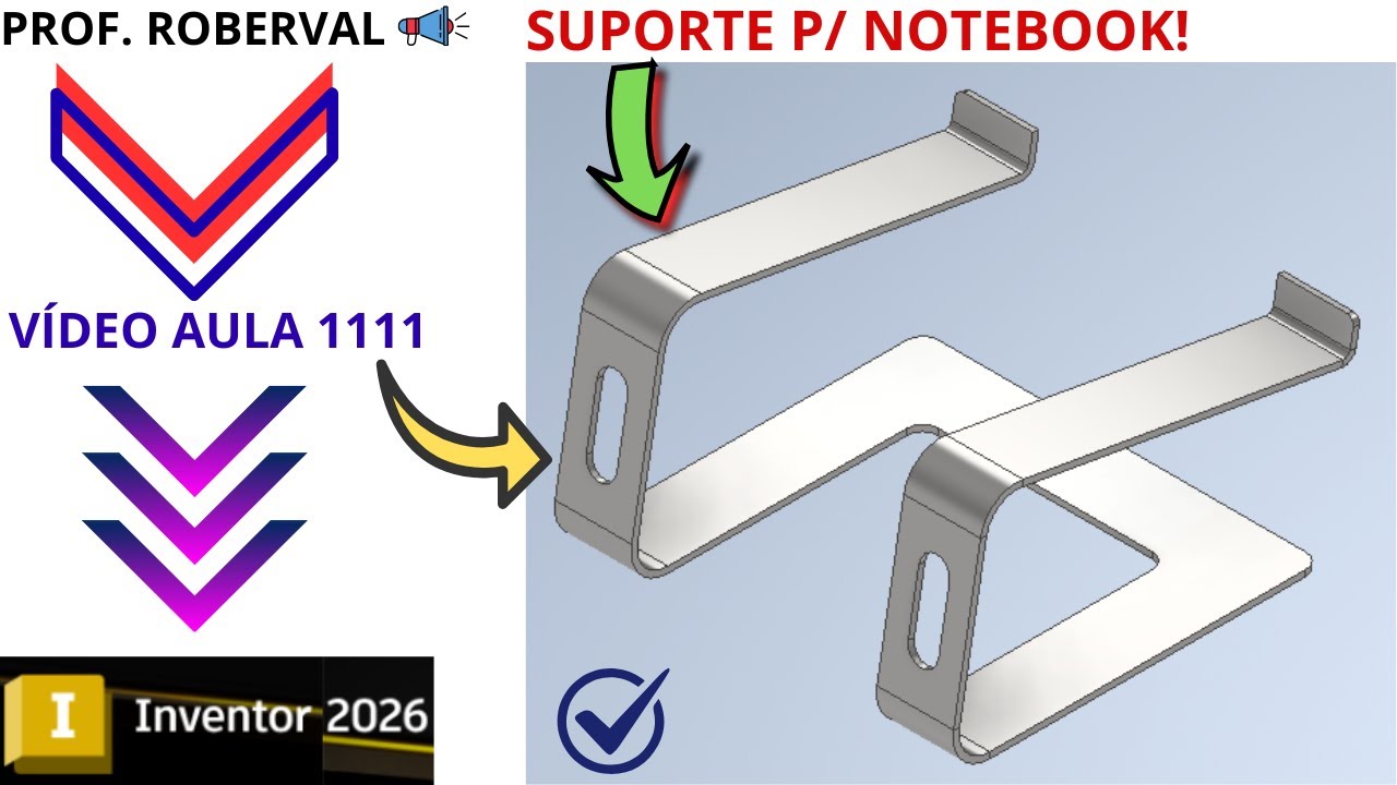 Aula 1111 - Modelamento do Suporte para Notebook em Sheet Metal no ...