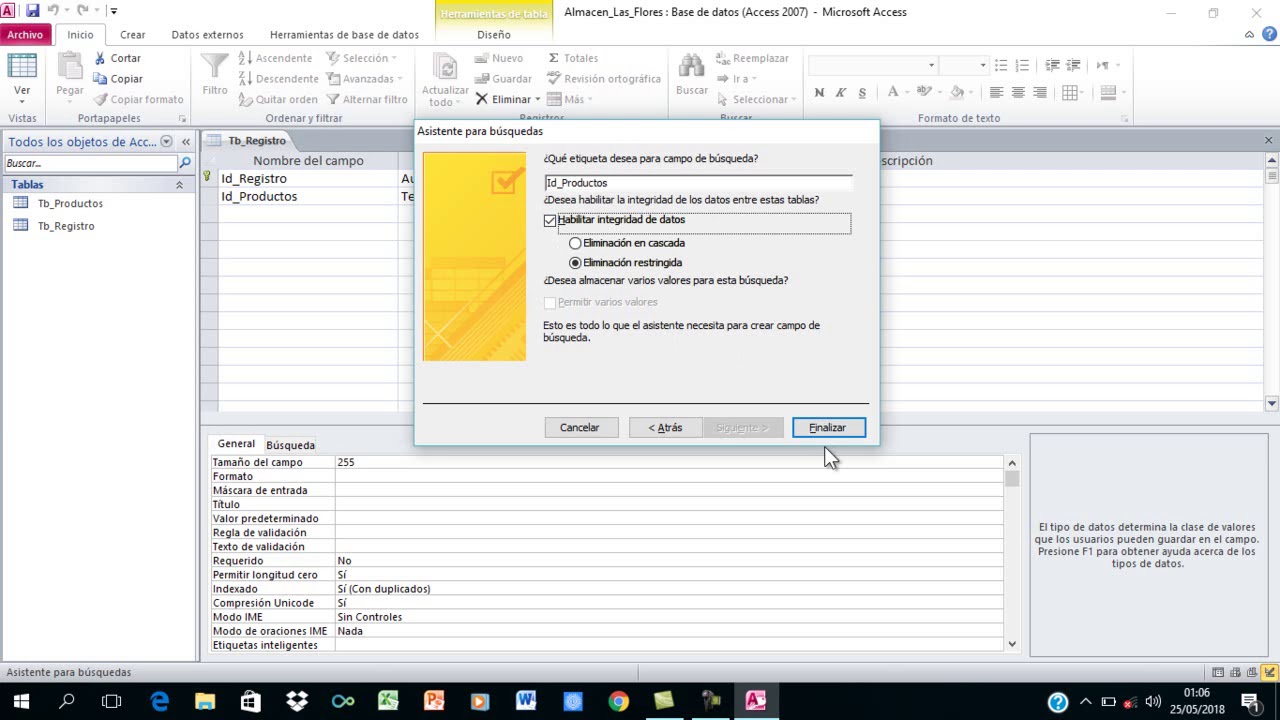 Base de datos de un almacen en acces paso a paso!!!🤗😋 - YouTube