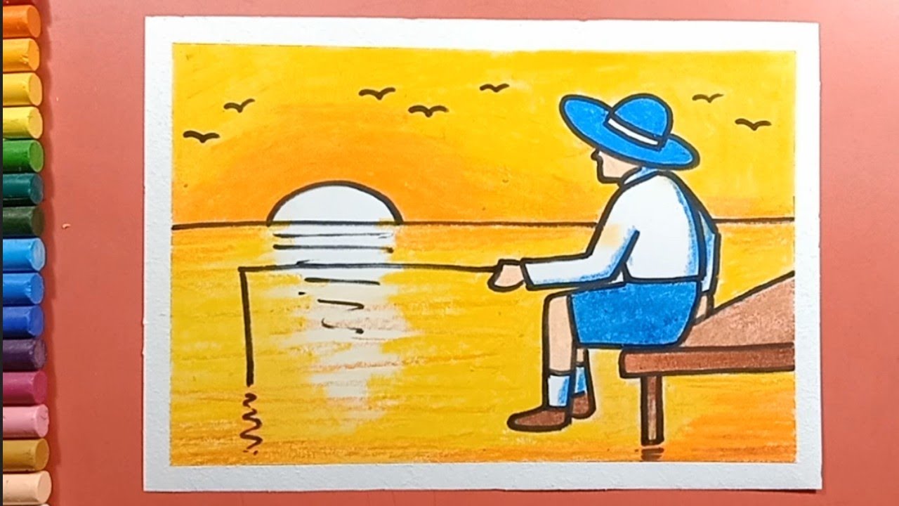 A boy fishing drawing. - YouTube