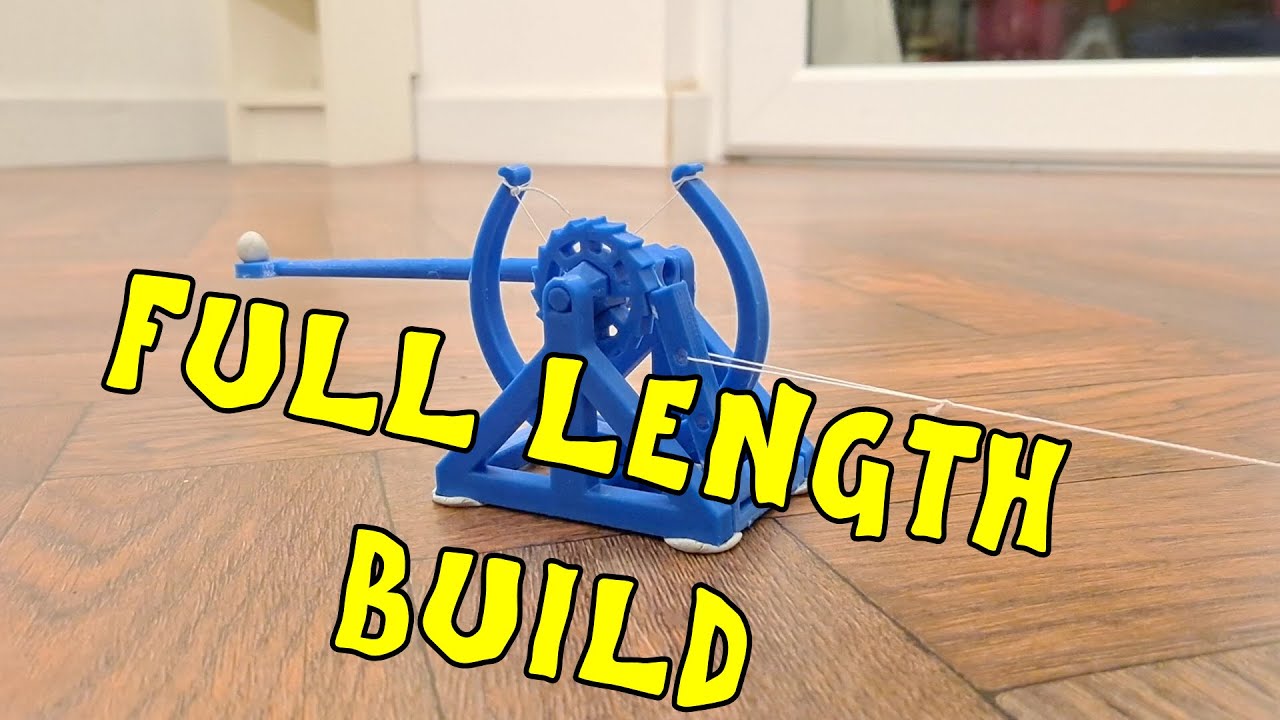 3D printed Da Vinci inspired catapult FULL LENGTH BUILD - YouTube