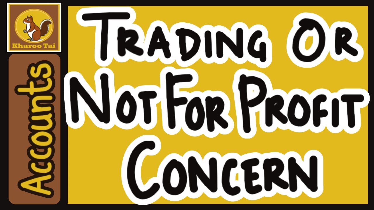 Trading Concern & Not For Profit Concern | 11th Accounts | Ch 1-Part6H ...