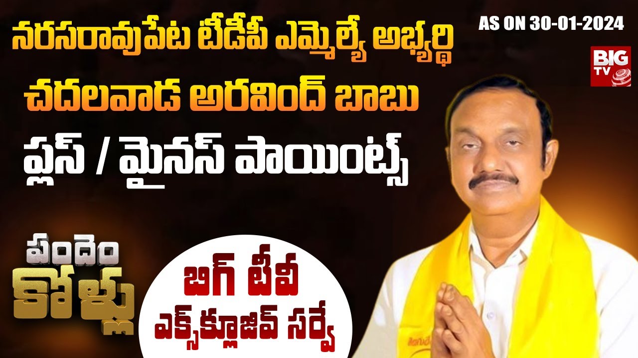 Narasaraopet TDP MLA Candidate Chadalawada Arvind Babu Plus Points ...