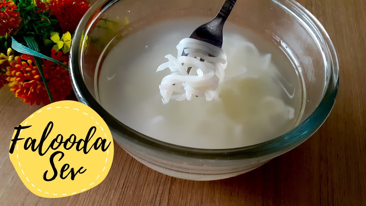 EASY HOMEMADE FALOODA SEV RECIPE | फालूदा सेव |falooda seviyan - YouTube