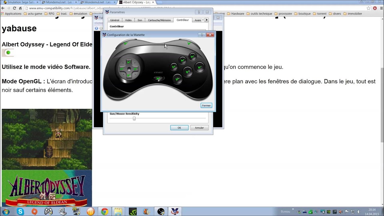Tutoriel Yabause, l'autre émulateur Saturn - YouTube
