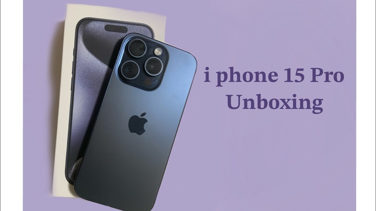 iPhone 15 pro blue Titanium Unboxing || Testing Camera and iOS 17.2 ...