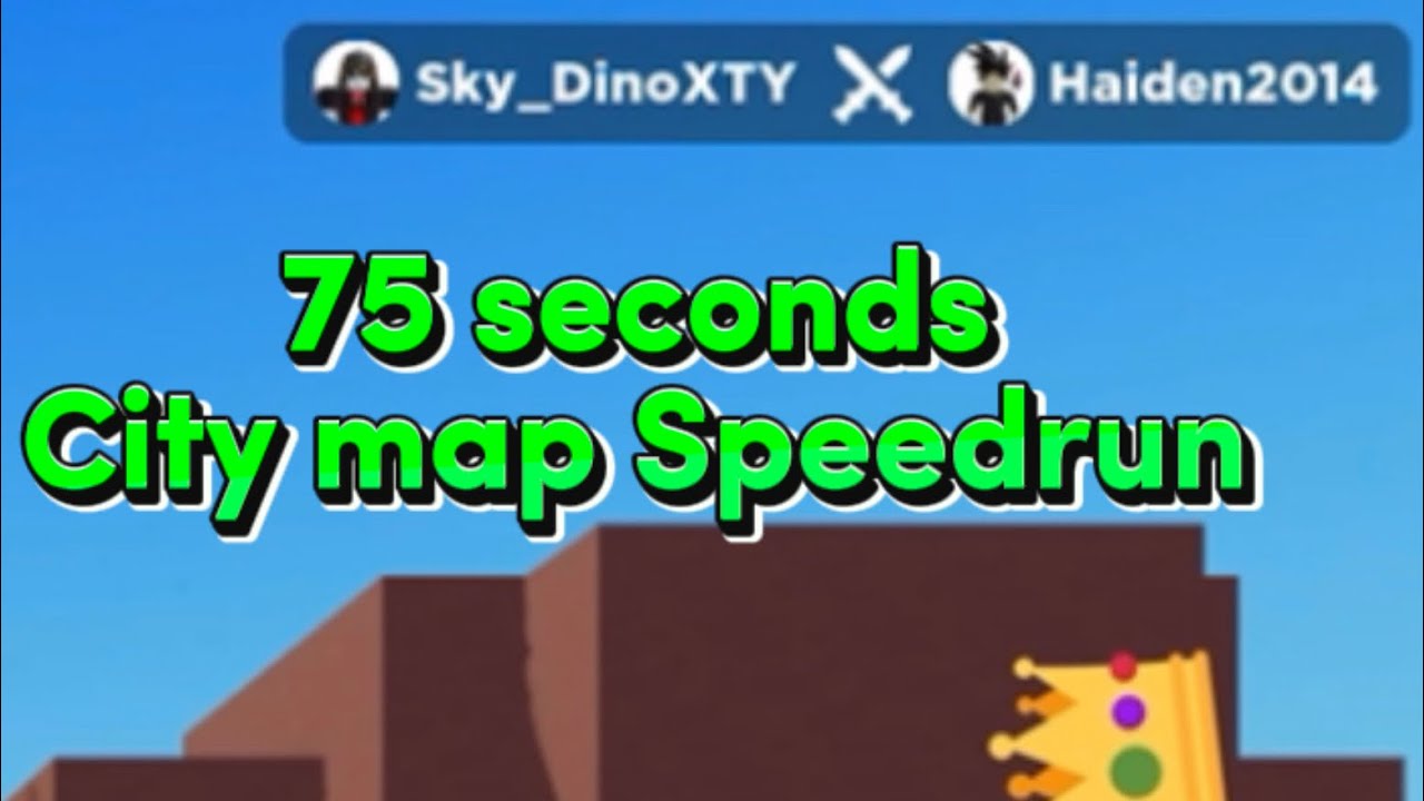 75 seconds City map speedrun. (Skywars voxels) - YouTube