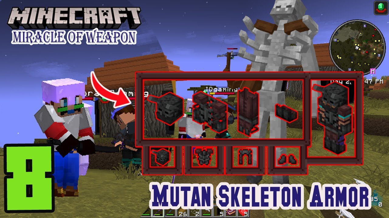 អាវក្រោះអាលាបឡេ Minecraft Weapon of Miracle IQ Gaming # 8 Mutan ...