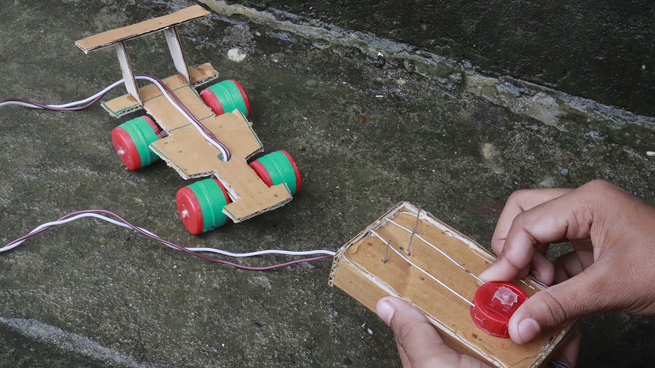 How to make a mini remote control car #rccrafts - YouTube