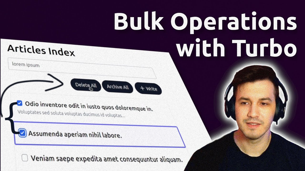 Bulk Operations with Turbo - YouTube