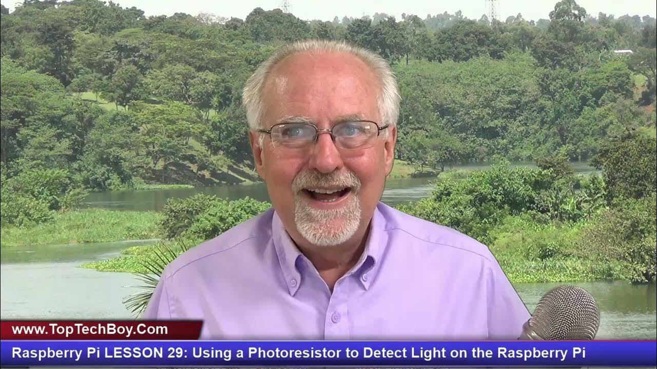 Raspberry Pi LESSON 29: Using a Photoresistor to Detect Light on the Raspberry Pi - YouTube
