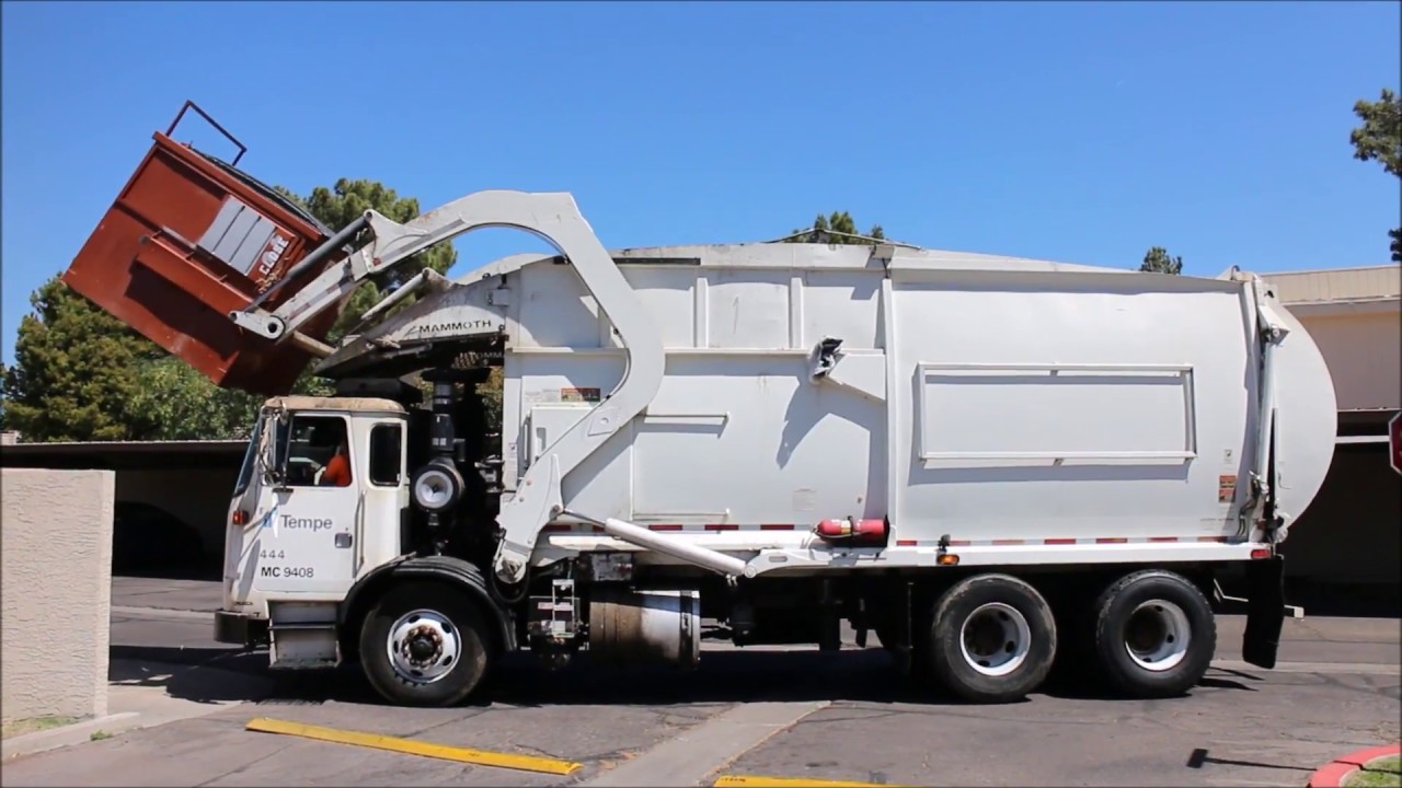 Autocar / Mammoth Front Loader - Trash - YouTube