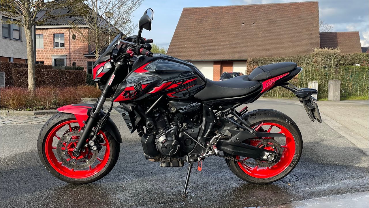 YAMAHA MT07 black widow exhaust sound/ acceleration - YouTube