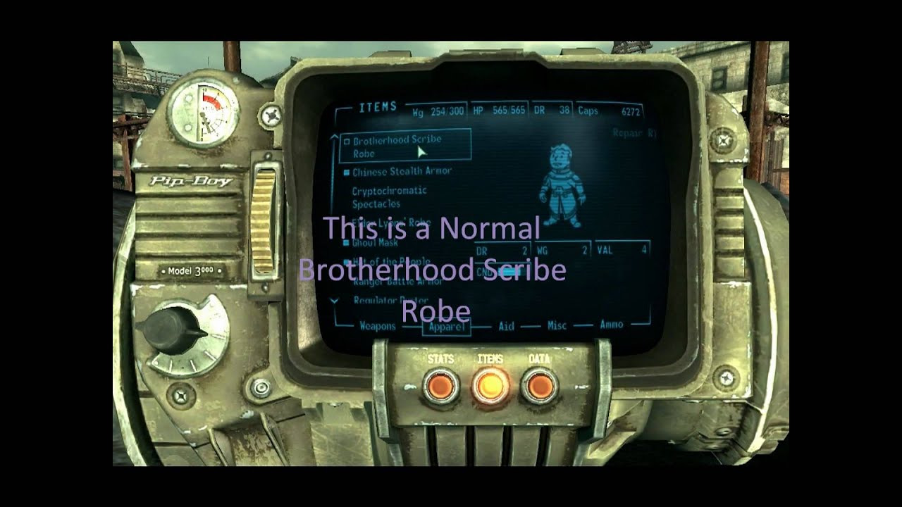 Fallout 3 Elder Lyons Robe Re Upload Better Version Youtube