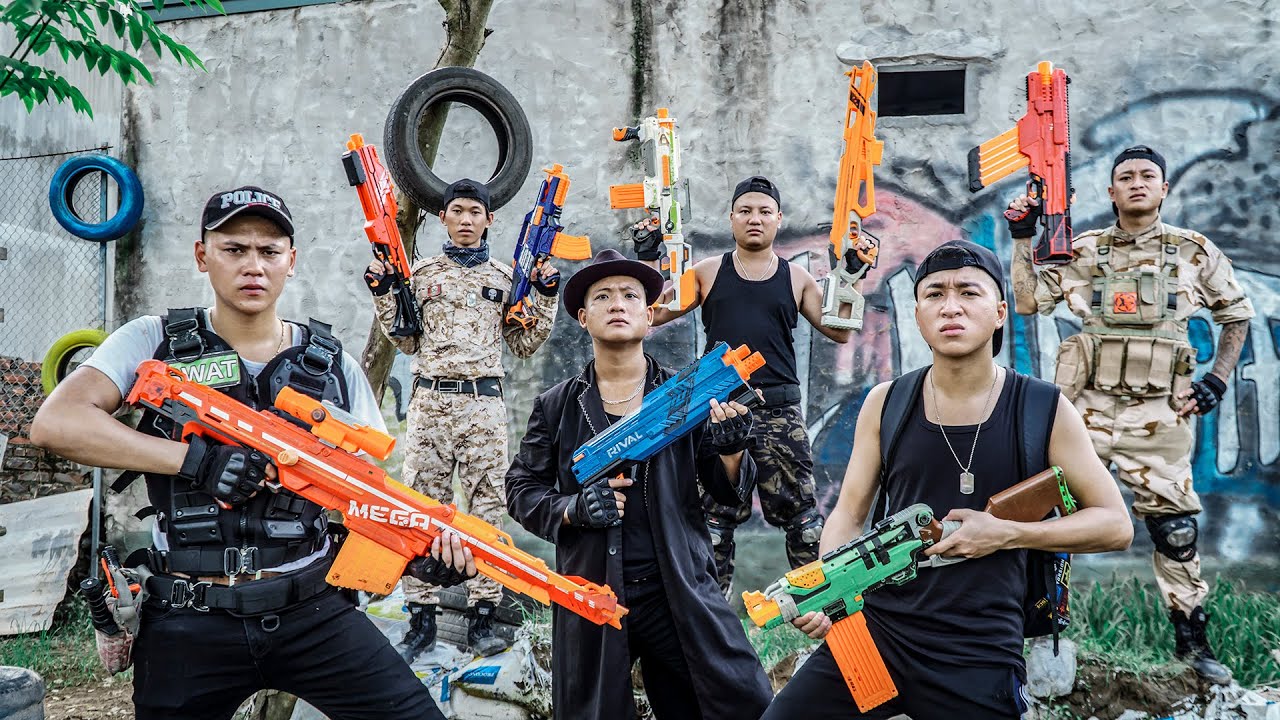 Alpha Nerf War : Alpha Team's Ultimate Nerf Guns Battle Against Dangerous Criminals - YouTube