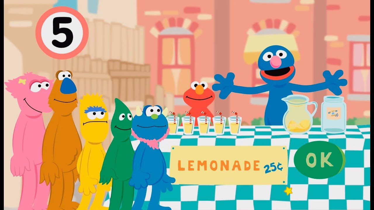 Sesame Street Game: Elmo and Grover's Lemonade Stand - YouTube