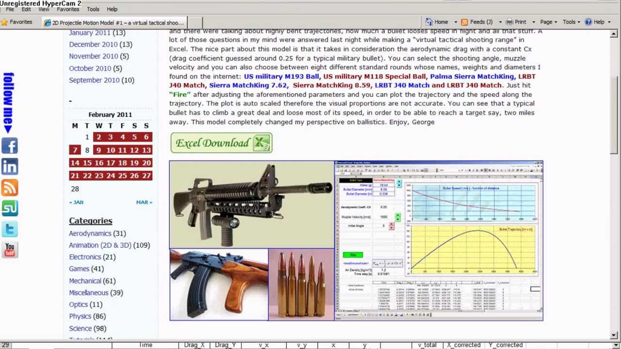 A Virtual Shooting Range in Excel - YouTube
