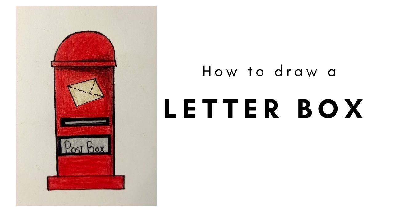 How to draw a letter box . - YouTube