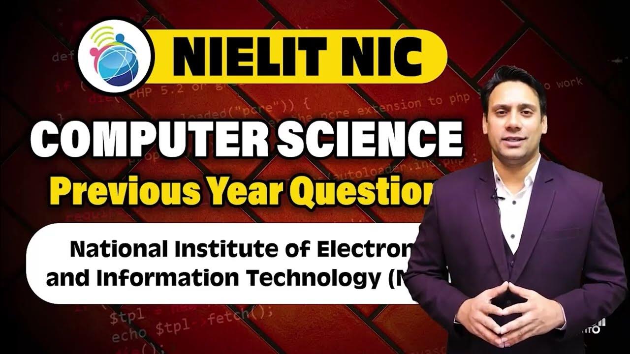 NIELIT NIC Scientist B Computer Science - Algorithms (Complete) - YouTube
