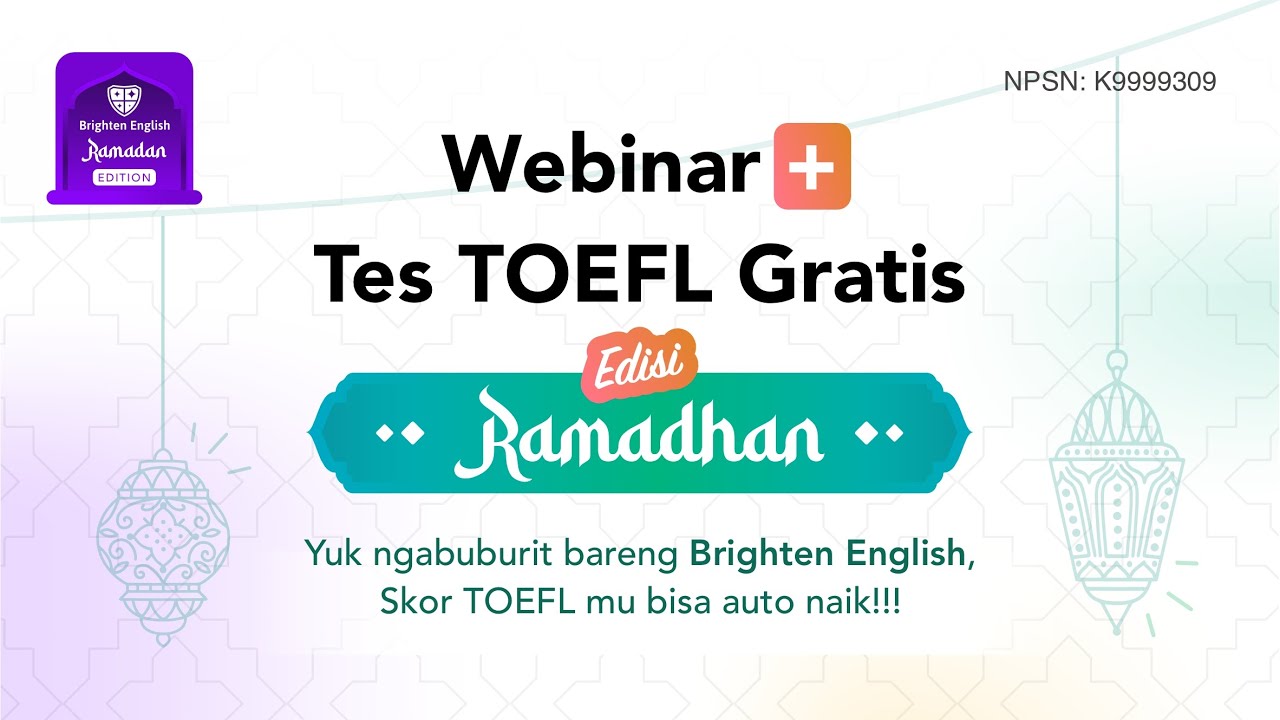 Webinar of Structure TOEFL Hack | Brighten English Pare Kediri - YouTube