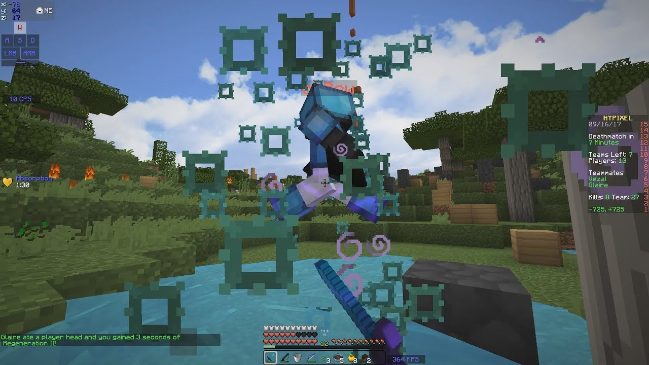 walking really fast in minecraft water - YouTube