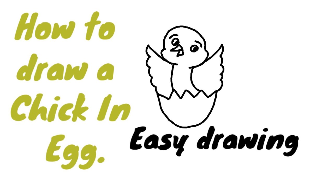 How to draw a chick in egg | Easy drawing| for kids🐣🐣 - YouTube