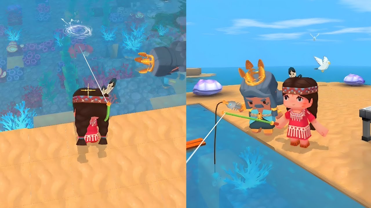 Fishing in Mini World Ocean Update - YouTube