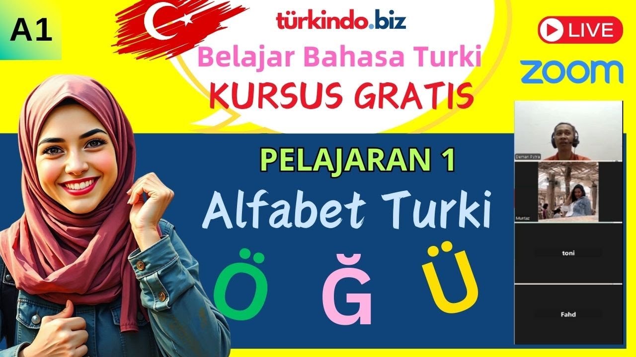 Kursus Gratis Bahasa Turki A1 Pelajaran 1 - YouTube