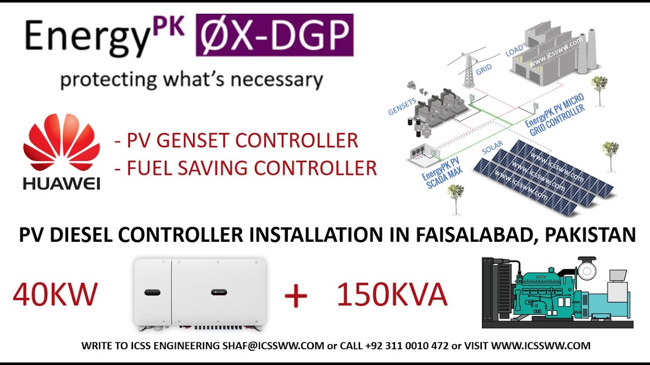 PV Genset Controller 40KW Huawei with 150KVA Genset in Faisalabad ...