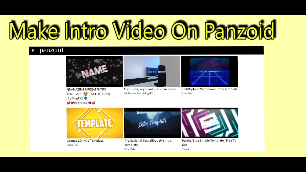 How Make Youtube Intro Online Free In 4K Resolution And Full HD Also ...