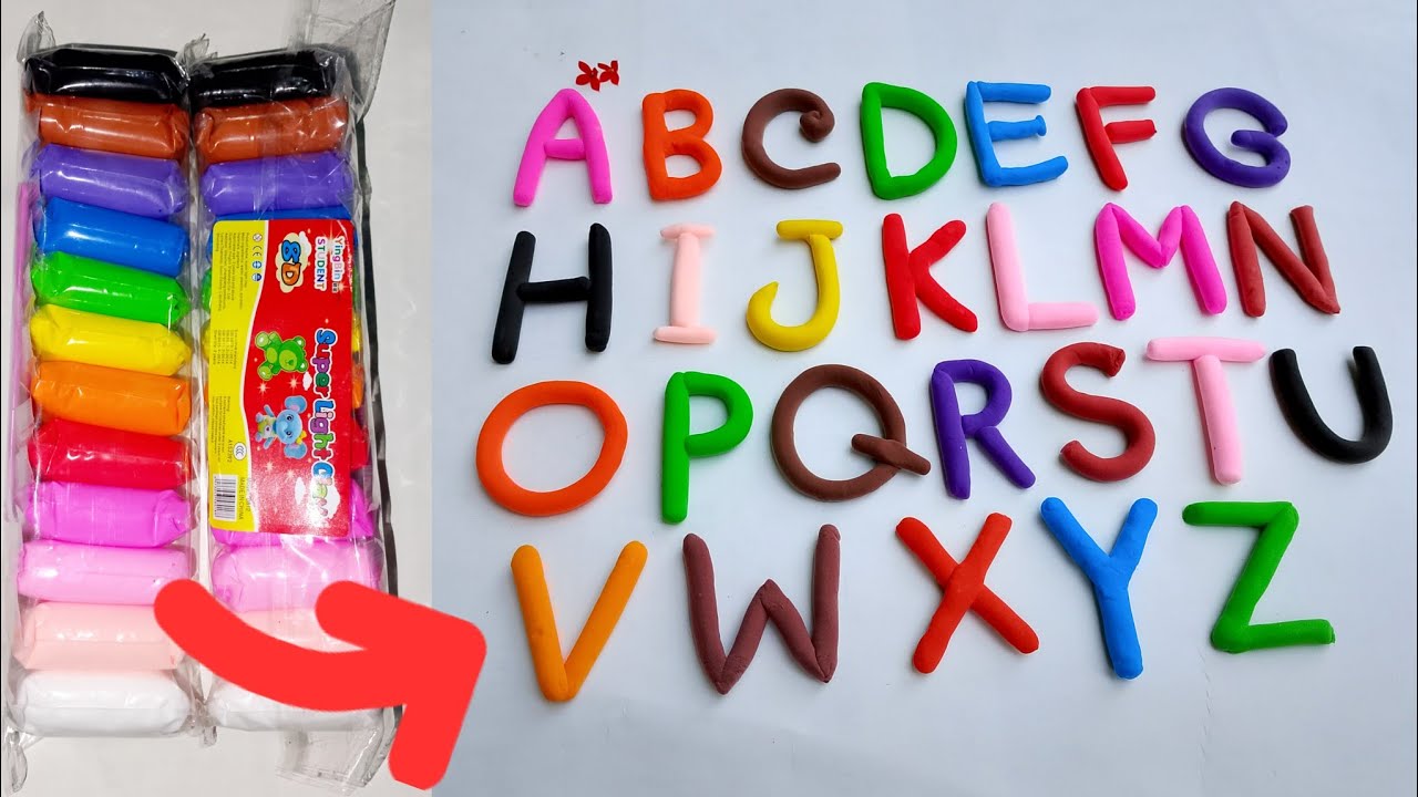 DIY😱 ক্লে দিয়ে ABCD বানালাম😍 Found Your Name Word💕 How to make clay ...