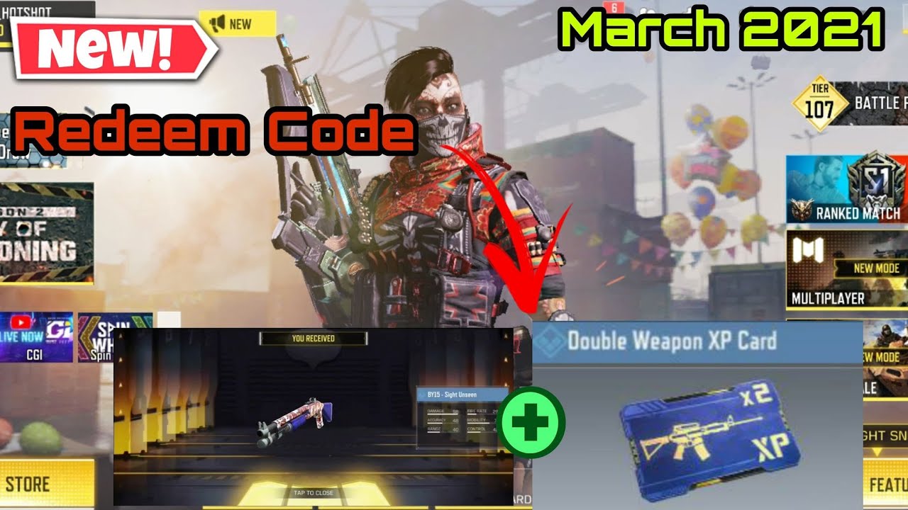New Redeem Code In Codm Global Server March 2021 Shorts Youtube 6090