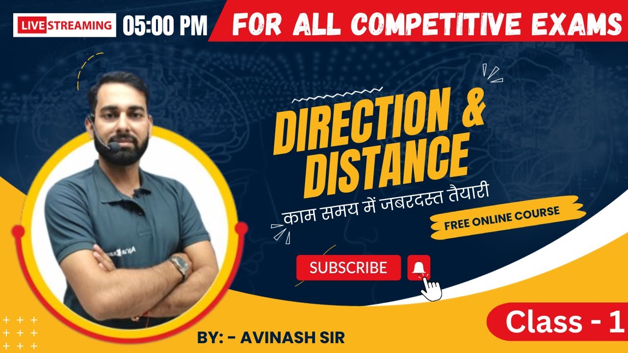 Direction and Distance | Reasoning for All Exams | Direction Reasoning ...