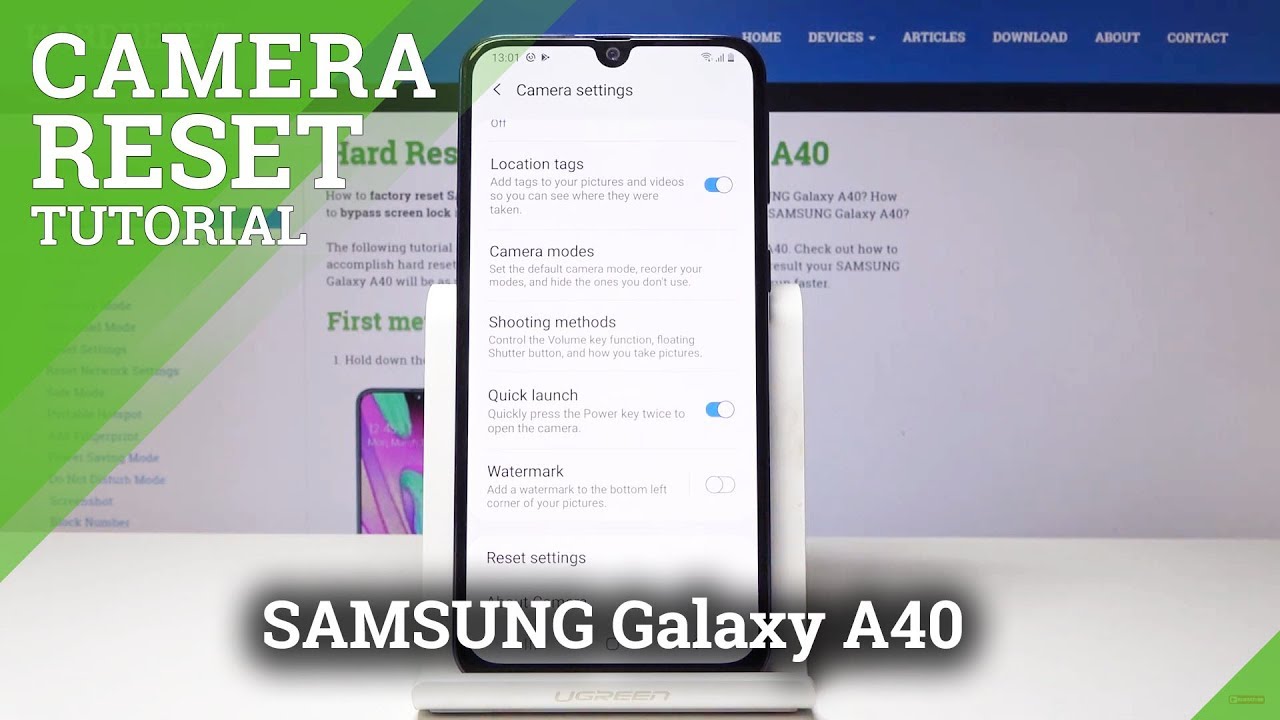 SAMSUNG Galaxy A40 RESET CAMERA / FIX CAMERA SETTINGS - YouTube