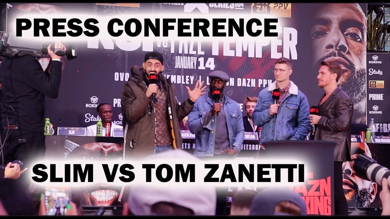 SLIM VS TOM ZANETTI PRESS CONFERENCE- MISFITS 004 KSI VS TEMPER ...