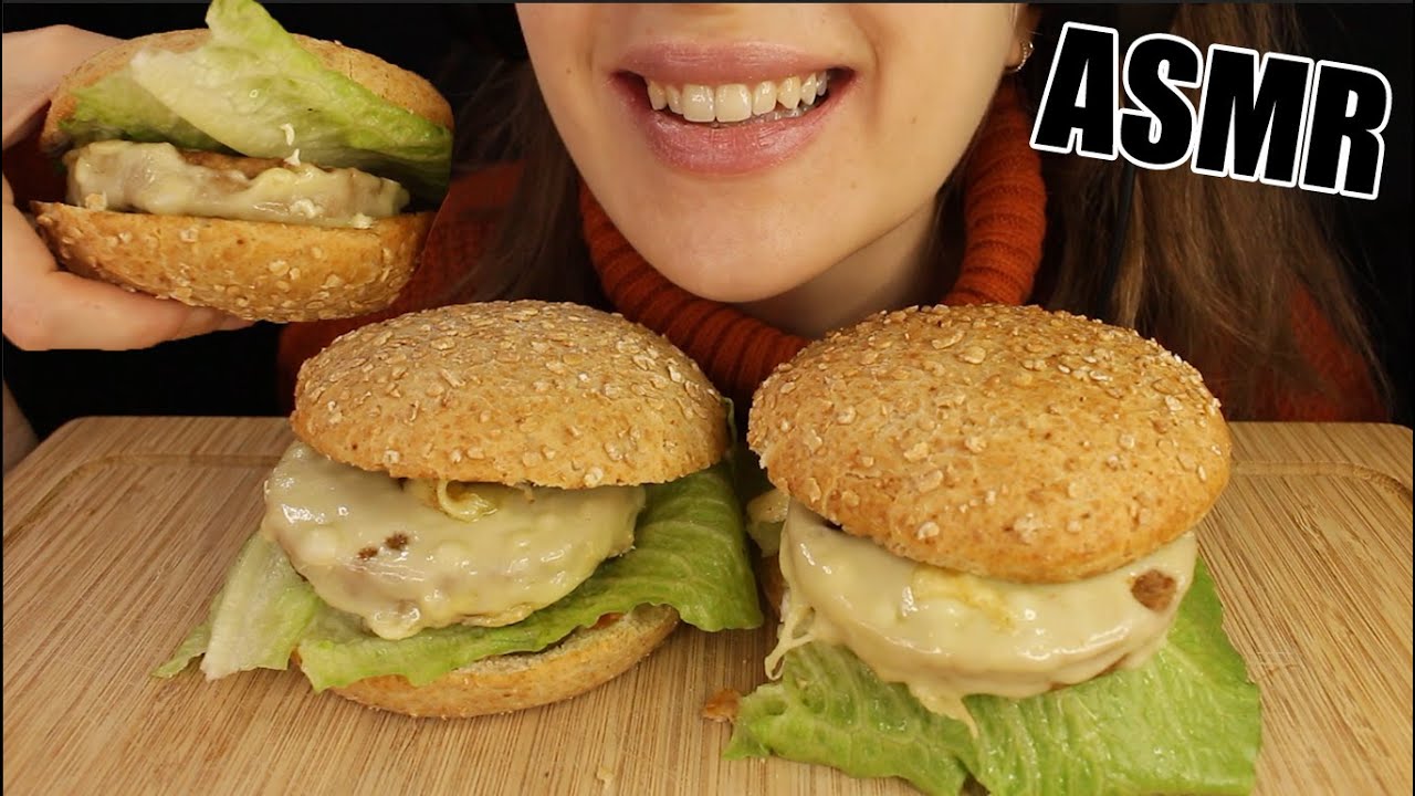 ASMR CHEESY HOMEMADE BURGERS FAST FOOD | MUKBANG EATING SOUNDS No ...