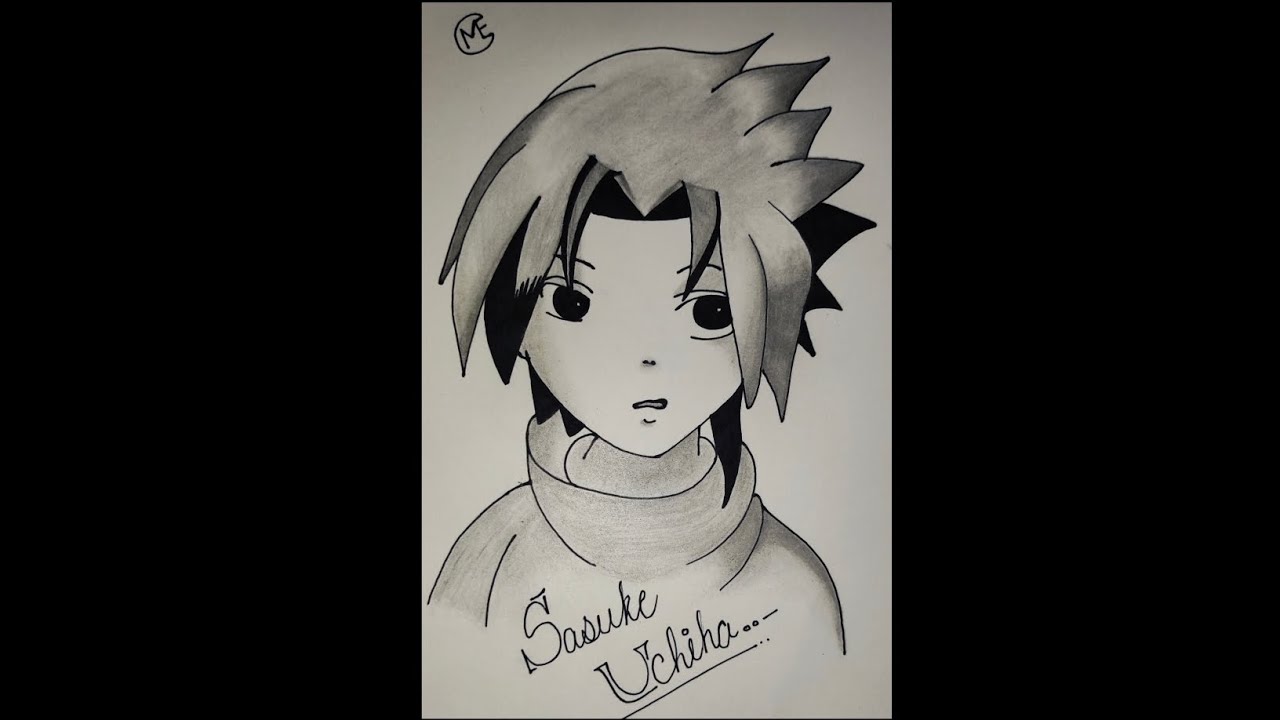 Sasuke Uchiha Easy Drawing | Sasuke | Anime | Naruto | Easy Shading ...