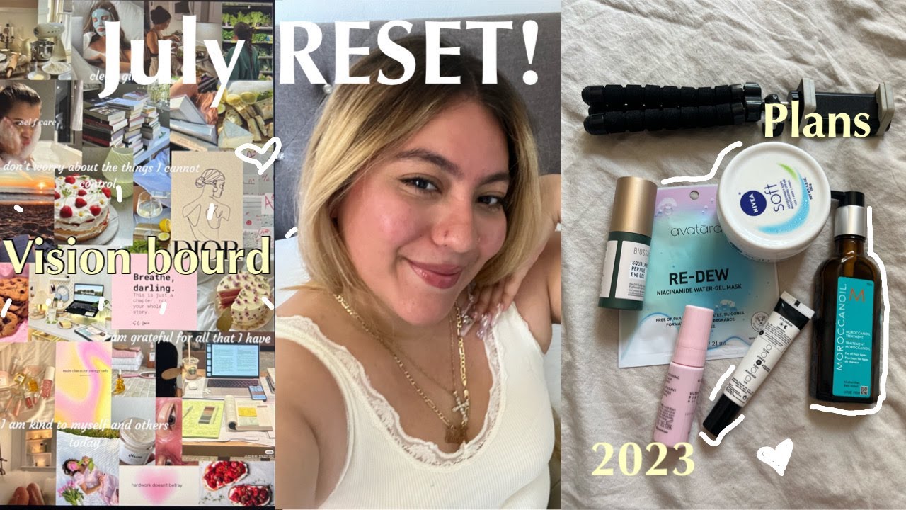 My July RESET 2023: vision board ideas, shopping, skin care, haul. etc ...