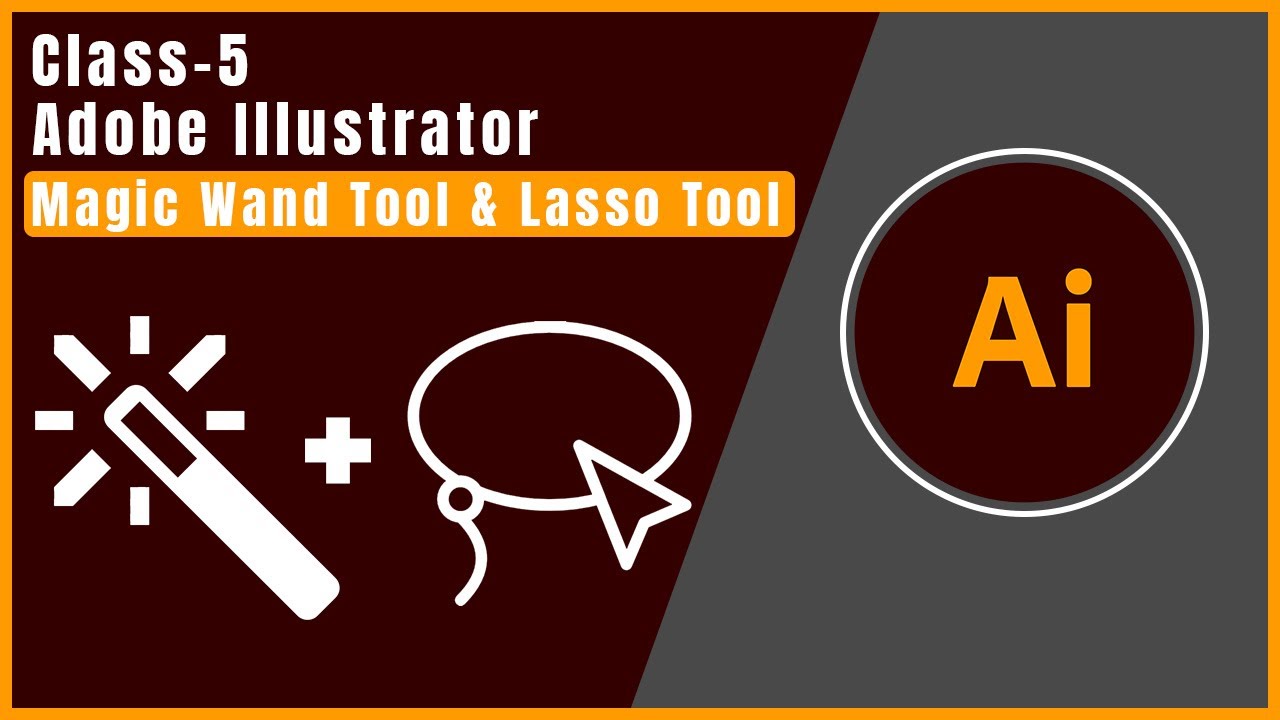 Magic Wand Tool and Lasso Tool in Adobe Illustrator Class 5 - YouTube