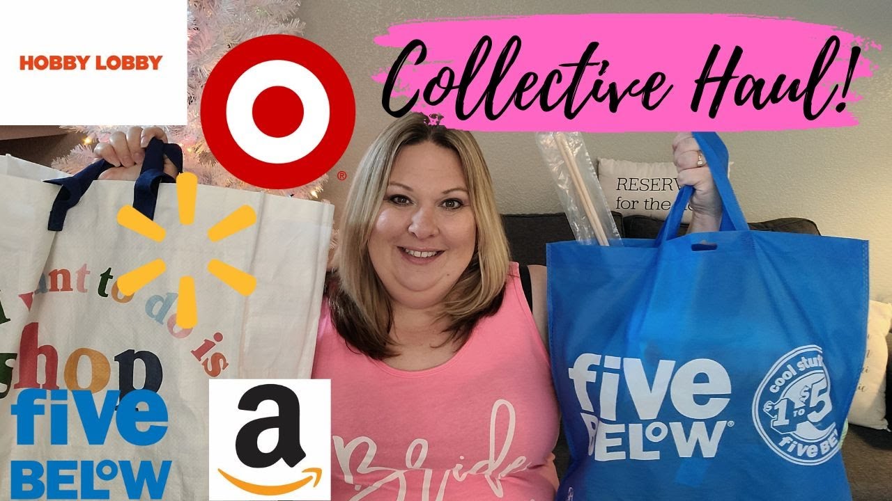 COLLECTIVE HAUL!!! AMAZON, 5 BELOW, TARGET, HOBBY LOBBY!!! - YouTube