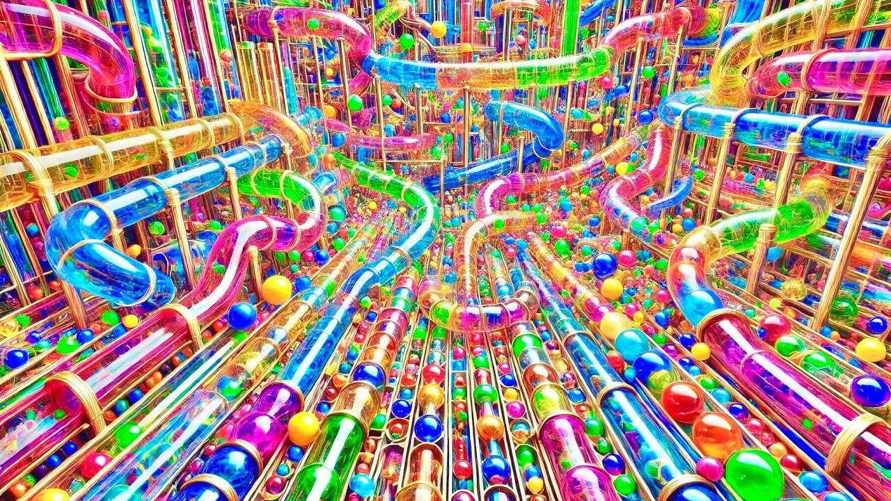 Marble Run Transparent spiral elevator circulation machine Race ASMR ...