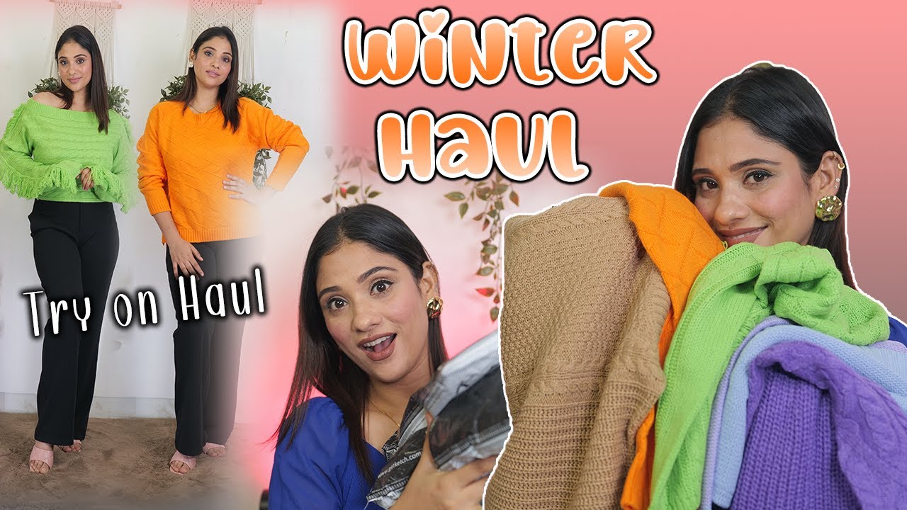 🥰 Cute Sweater haul || affordable winter haul 💙💙 - YouTube