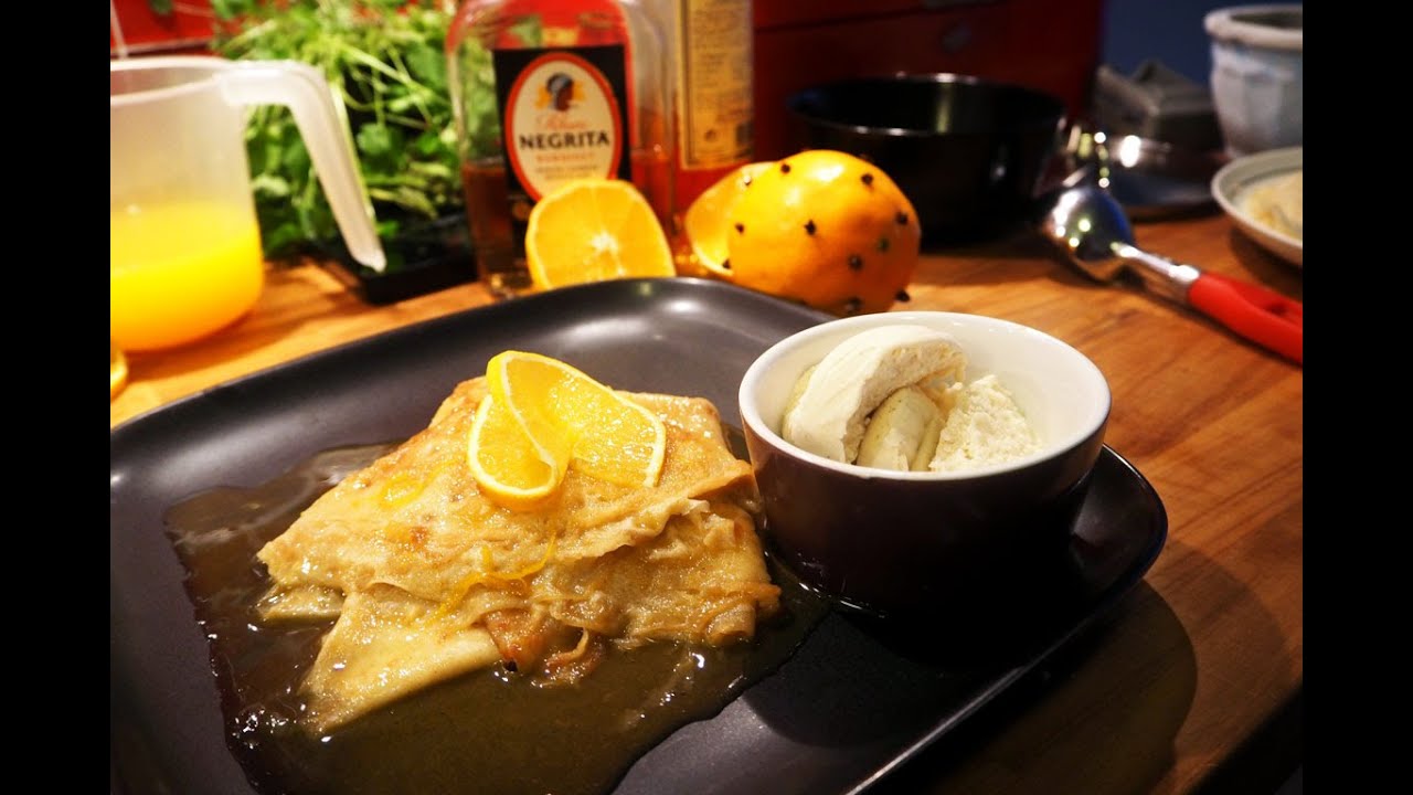 Crêpe Suzette con gelato al garofano - YouTube